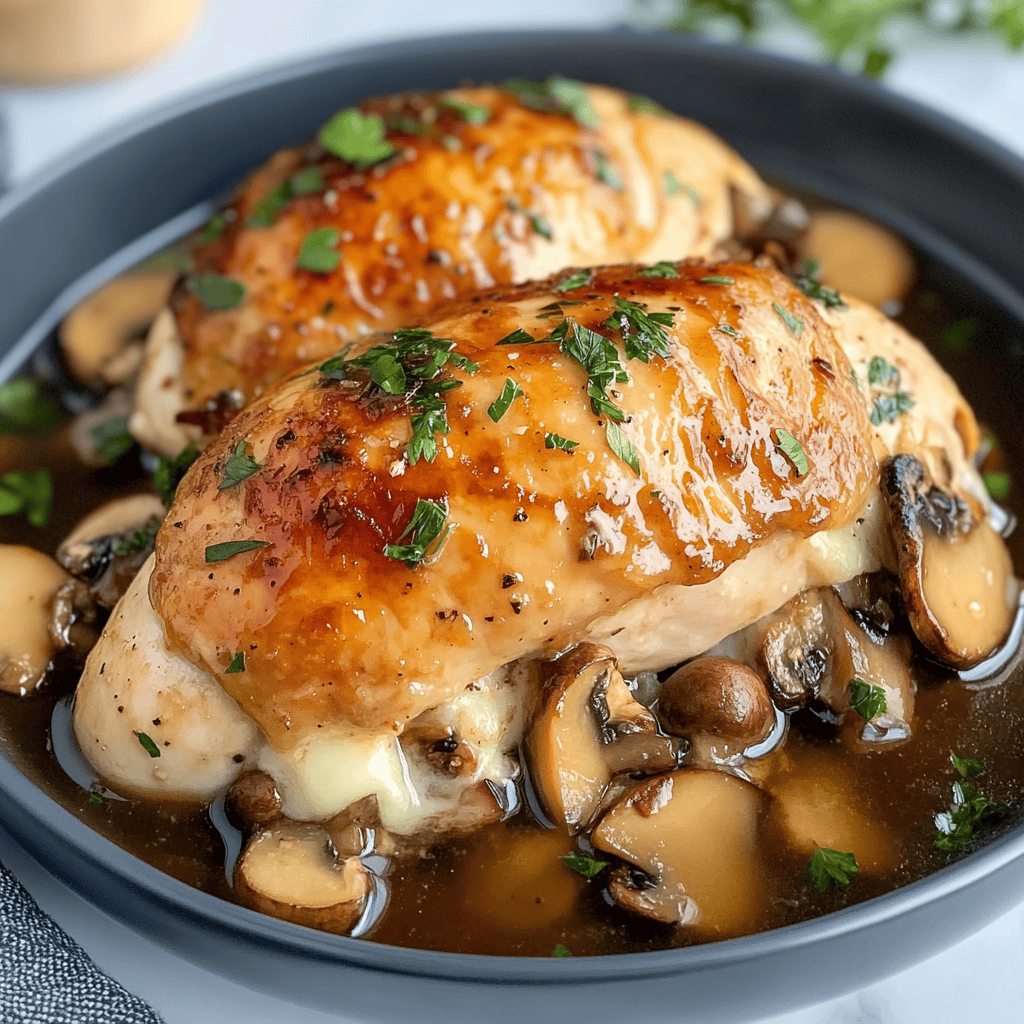 Mushroom Stuffed Chicken Breast - Comfort Baking